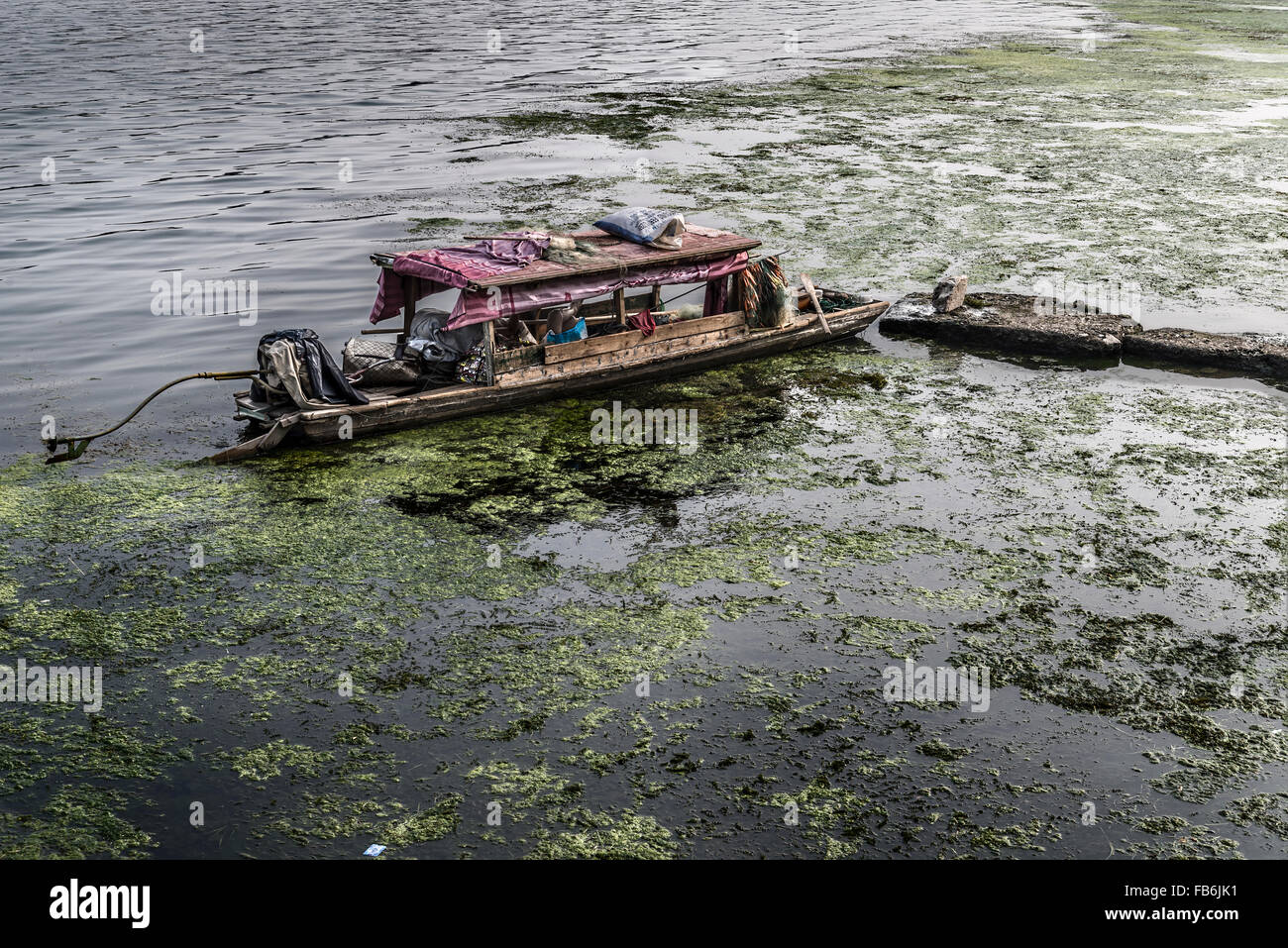A covered motor raft in Yangshuo, China Stock Photo - Alamy