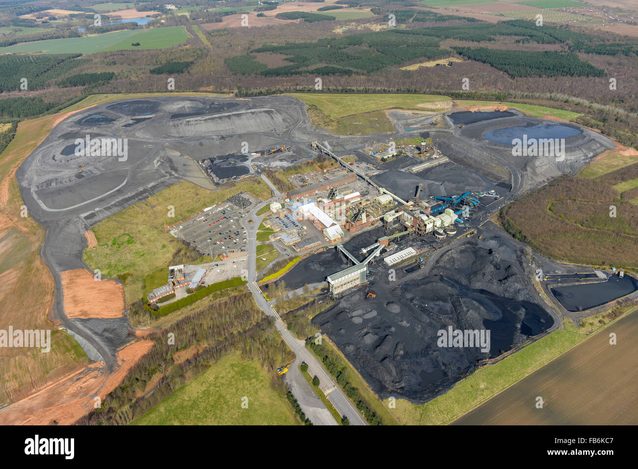 An aerial view of Thoresby Colliery, the last operational coalmine in ...