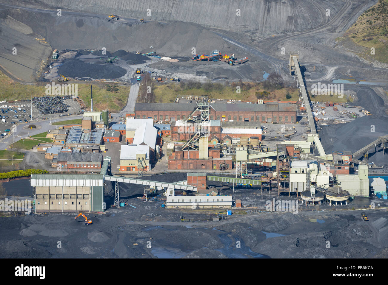 An aerial view of Thoresby Colliery, the last operational coalmine in ...
