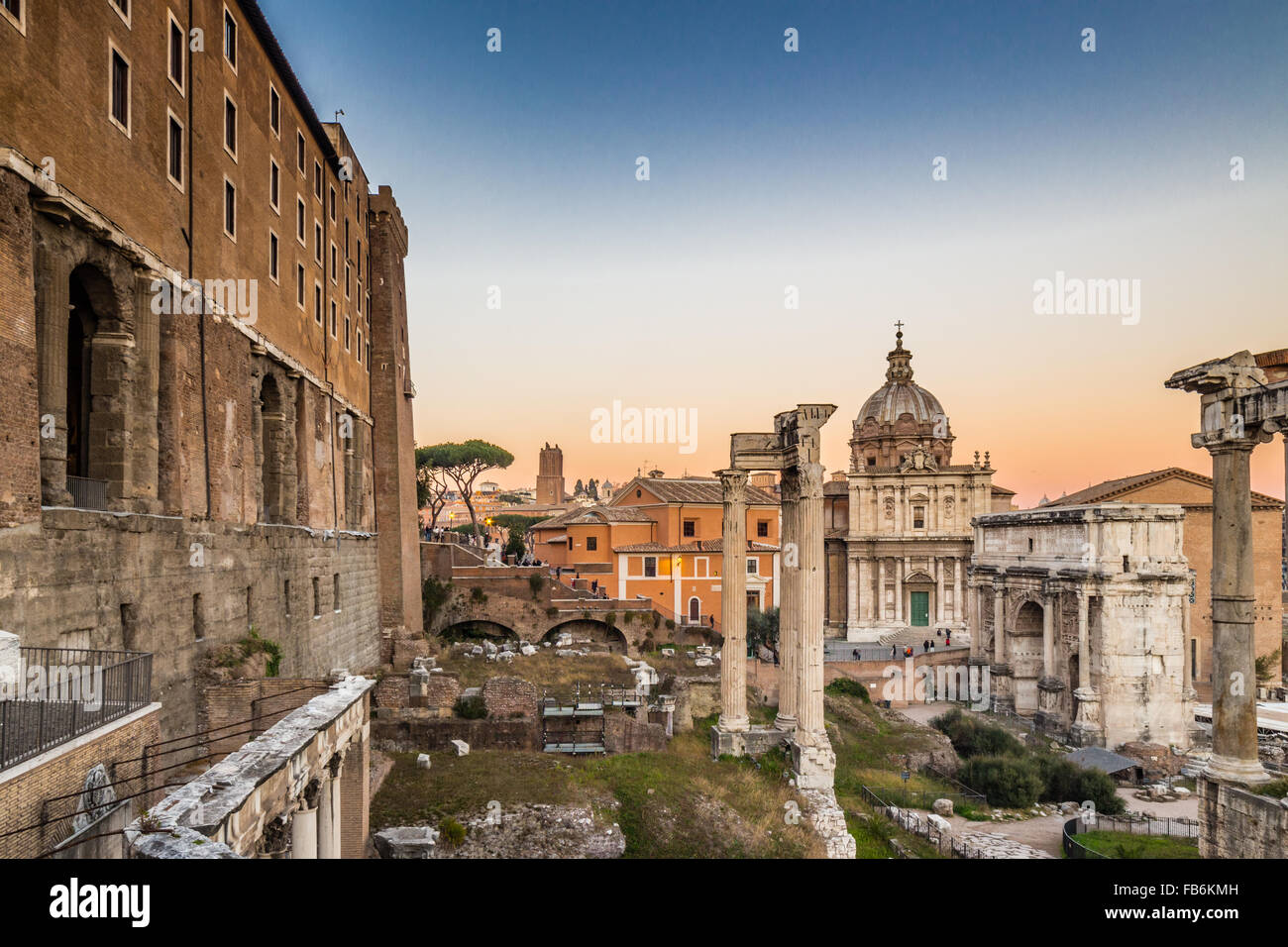 Ancient ruins of the Romanum Forum Stock Photo - Alamy
