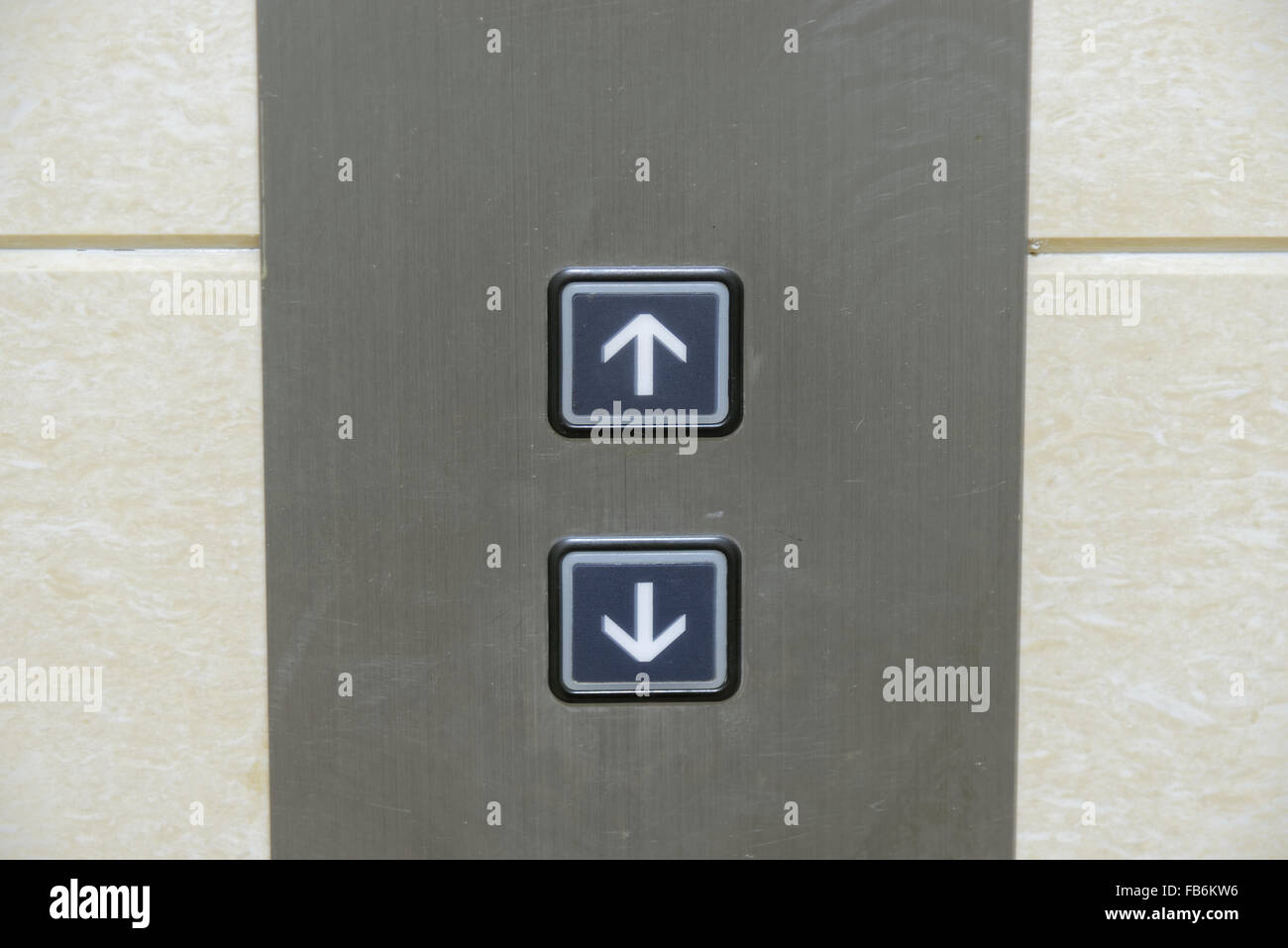 Up and down elevator buttons Stock Photo - Alamy