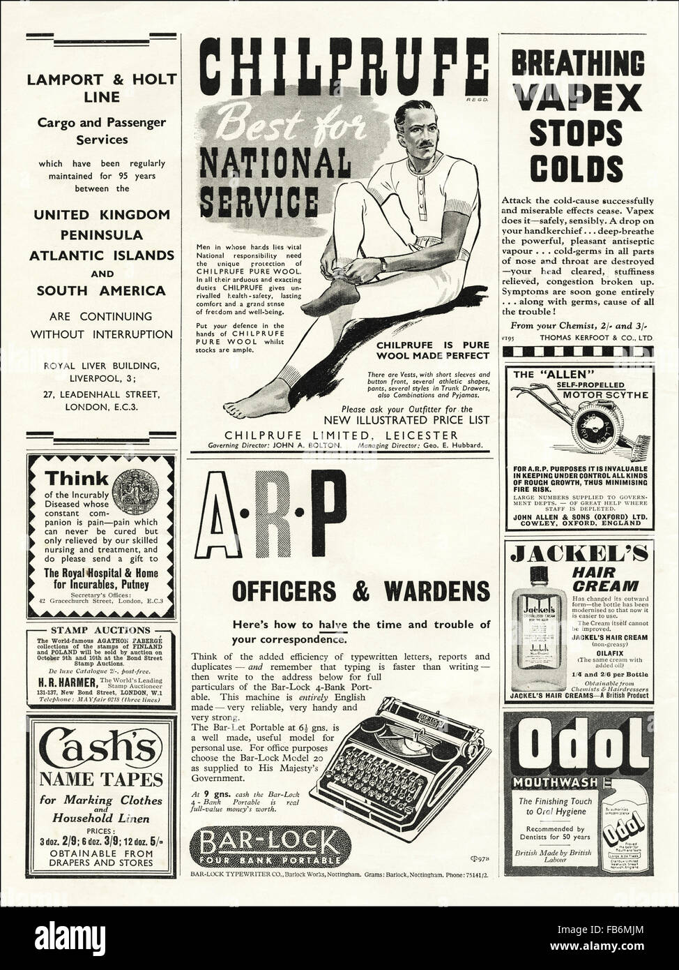 Original vintage advert from 1930s. Advertisements from October 1939 ...