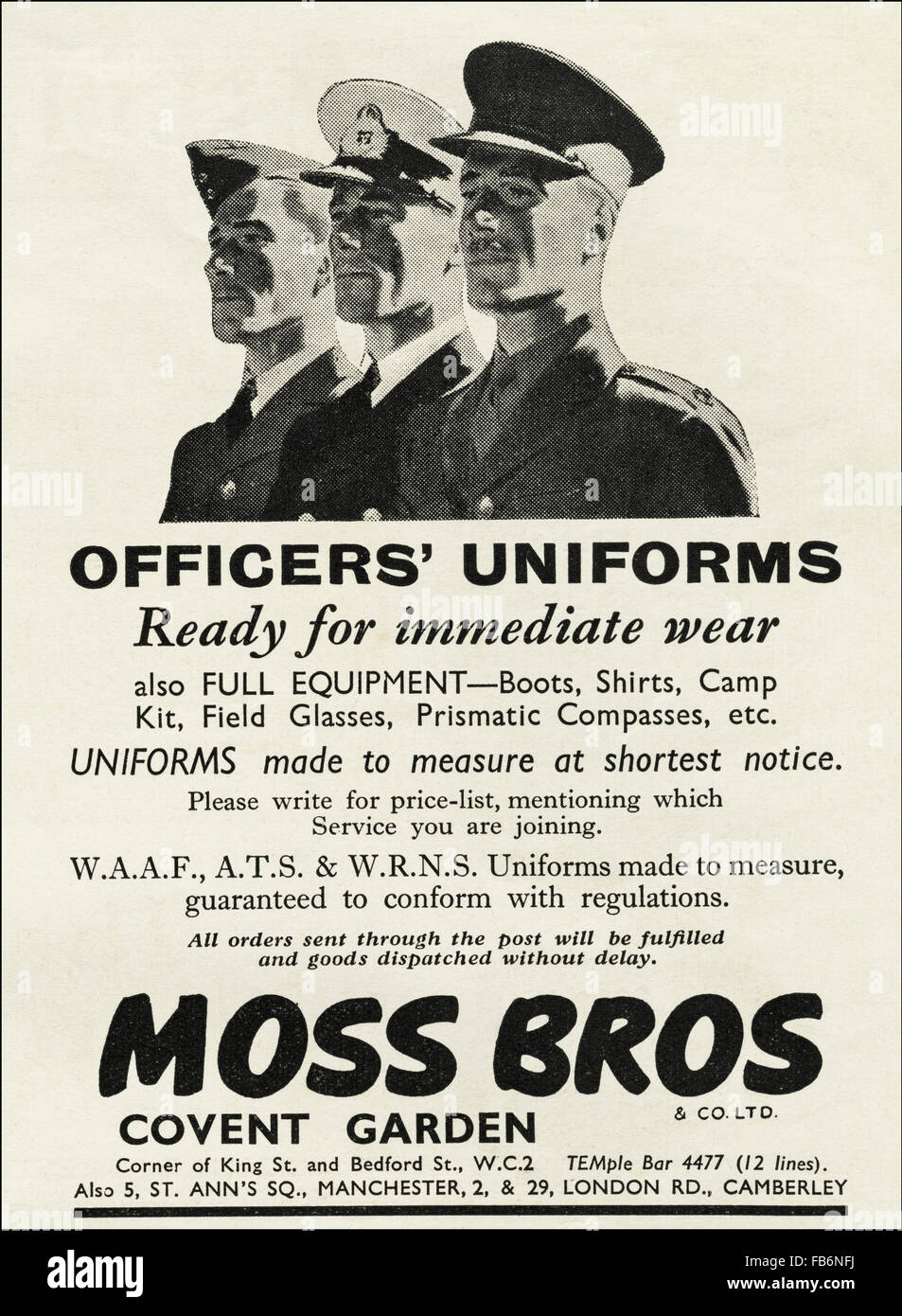 Original vintage advert from 1930s. Advertisement from October 1939, at ...