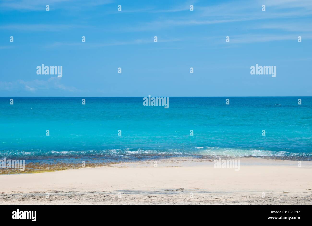 The blue sea and blue sky on the beach Dreamland in Bali, Indonesia ...