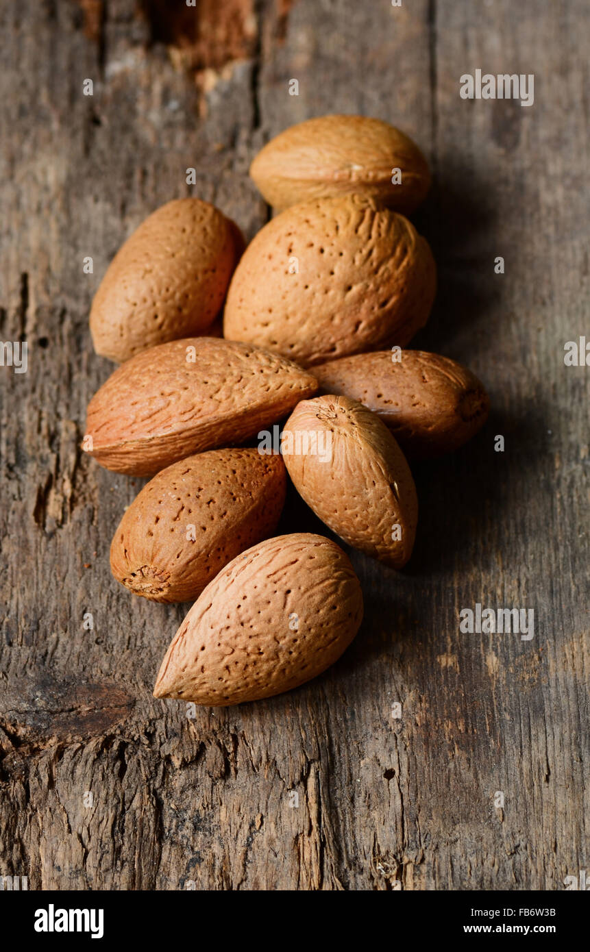Raw almonds with shell - shot with a macro lens Stock Photo - Alamy