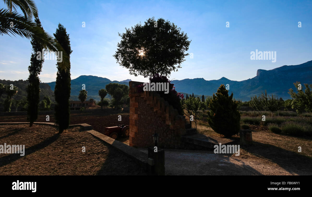Balearic islands Mediterranean Finca, architecture of Majorca Stock ...