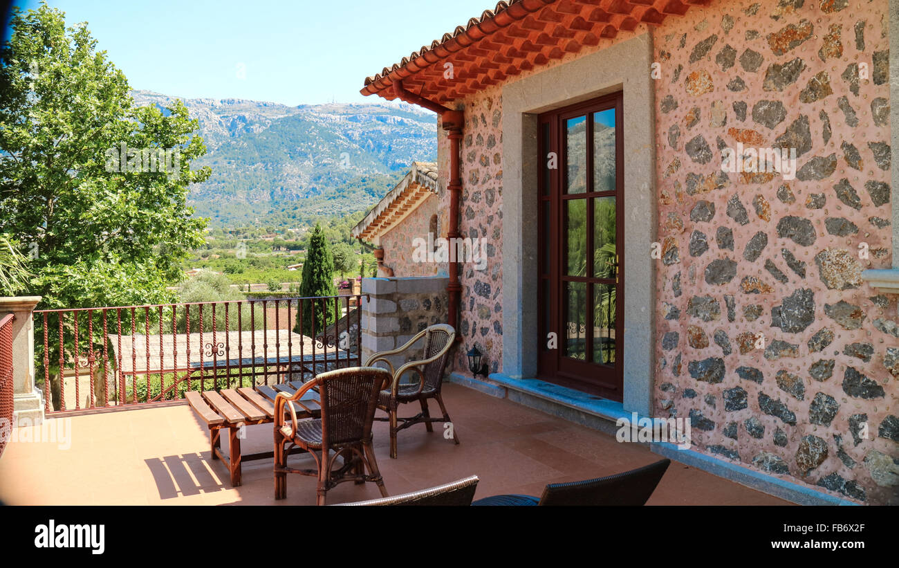 Balearic islands Mediterranean Finca, architecture of Majorca Stock ...