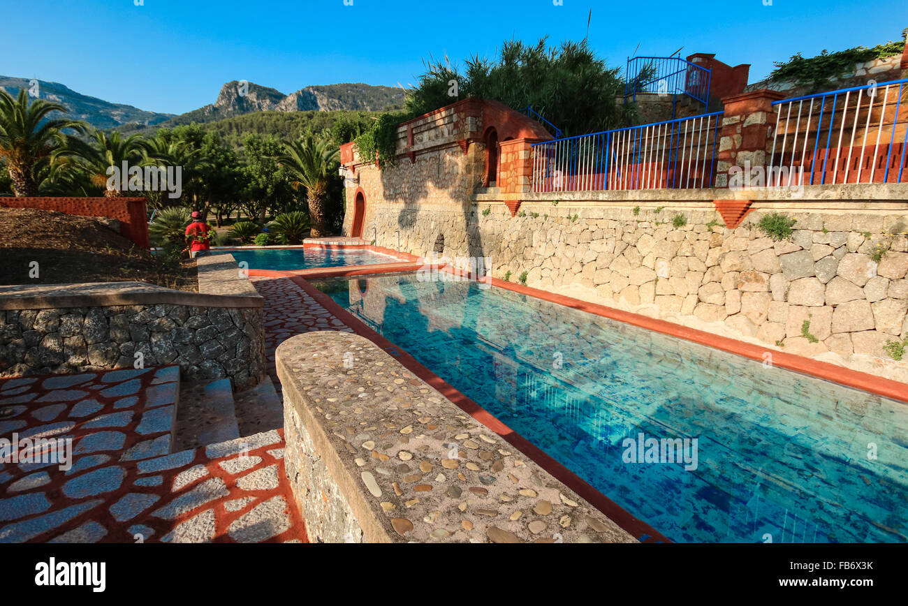 Balearic islands Mediterranean Finca, architecture of Majorca Stock ...