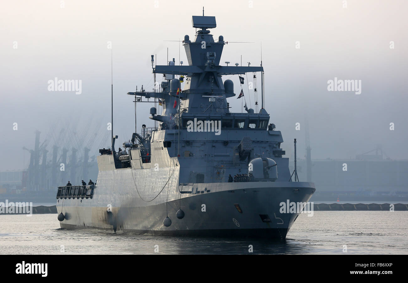 The German corvette 'Ludwigshafen am Rhein' leaves for the European ...