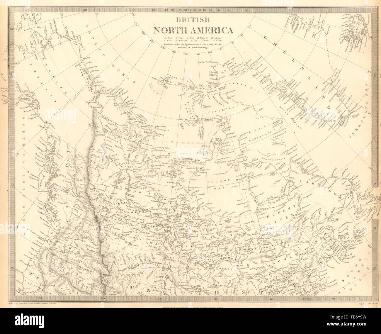 British north america map 19th century hi-res stock photography and ...