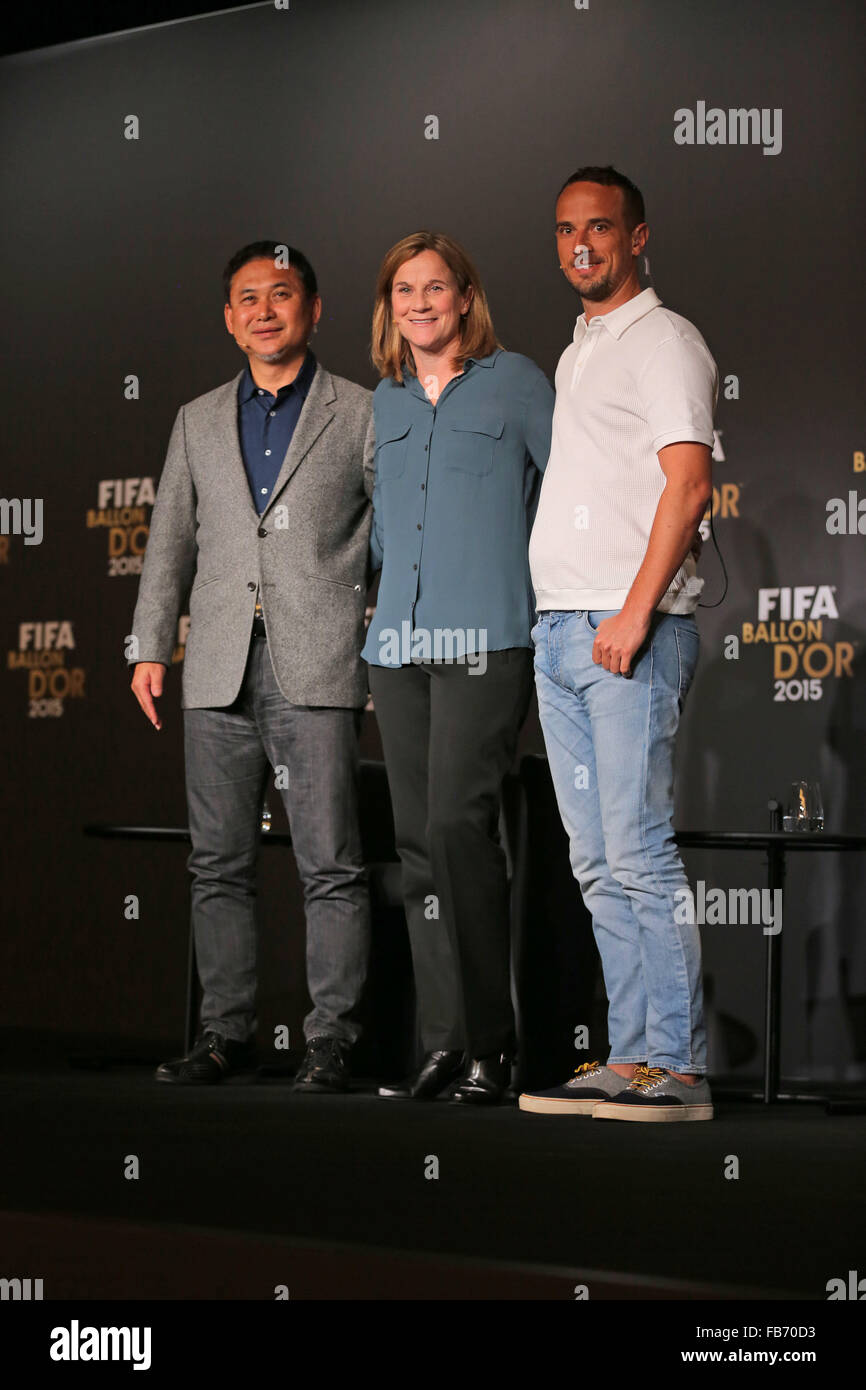 Zurich, Switzerland. 11th Jan, 2016. Norio SASAKI, JPN Jill ELLIS, USA ...