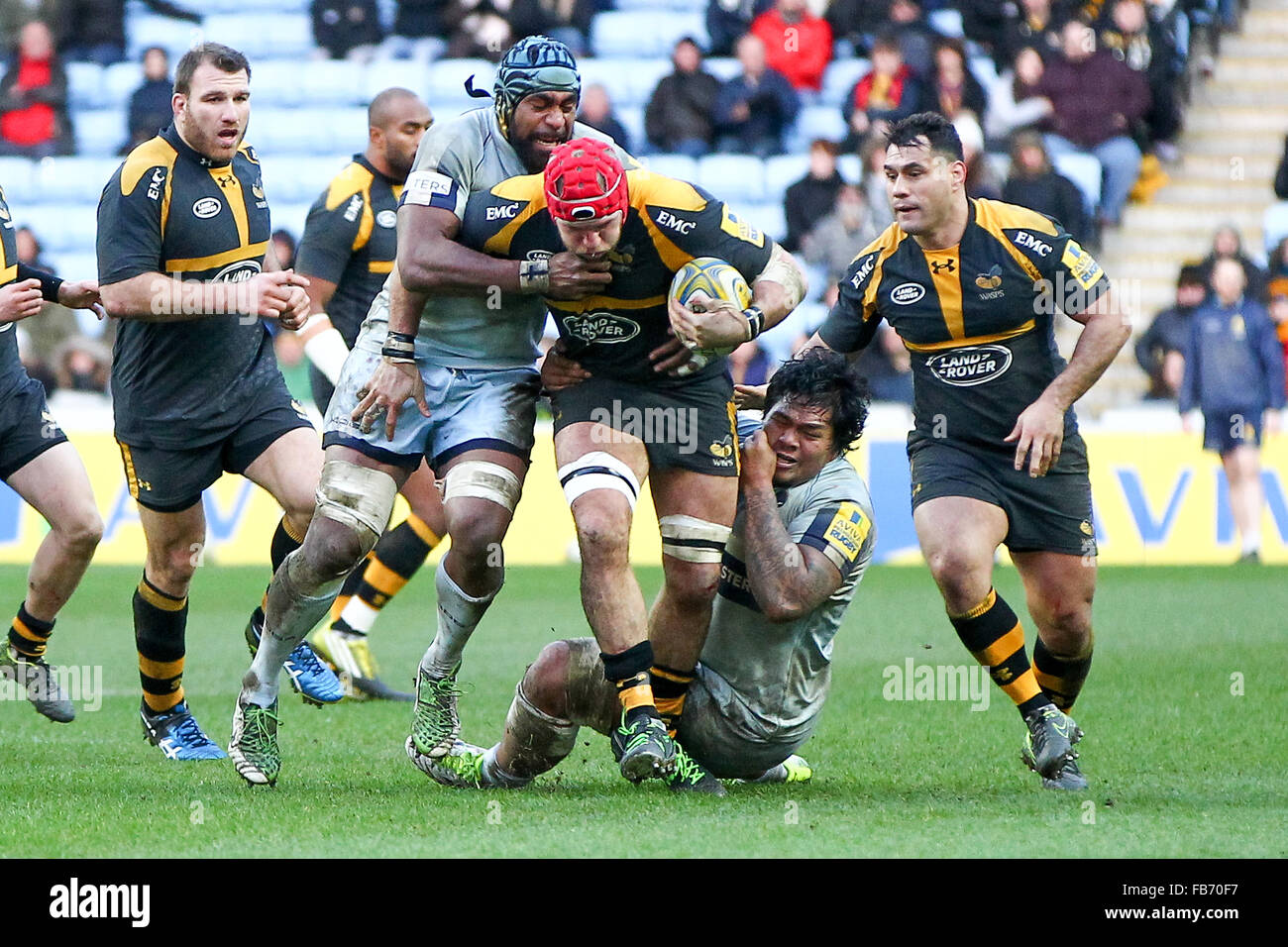 Ricoh Arena, Coventry, UK. 10th Jan, 2016. Aviva Premiership. Wasps ...