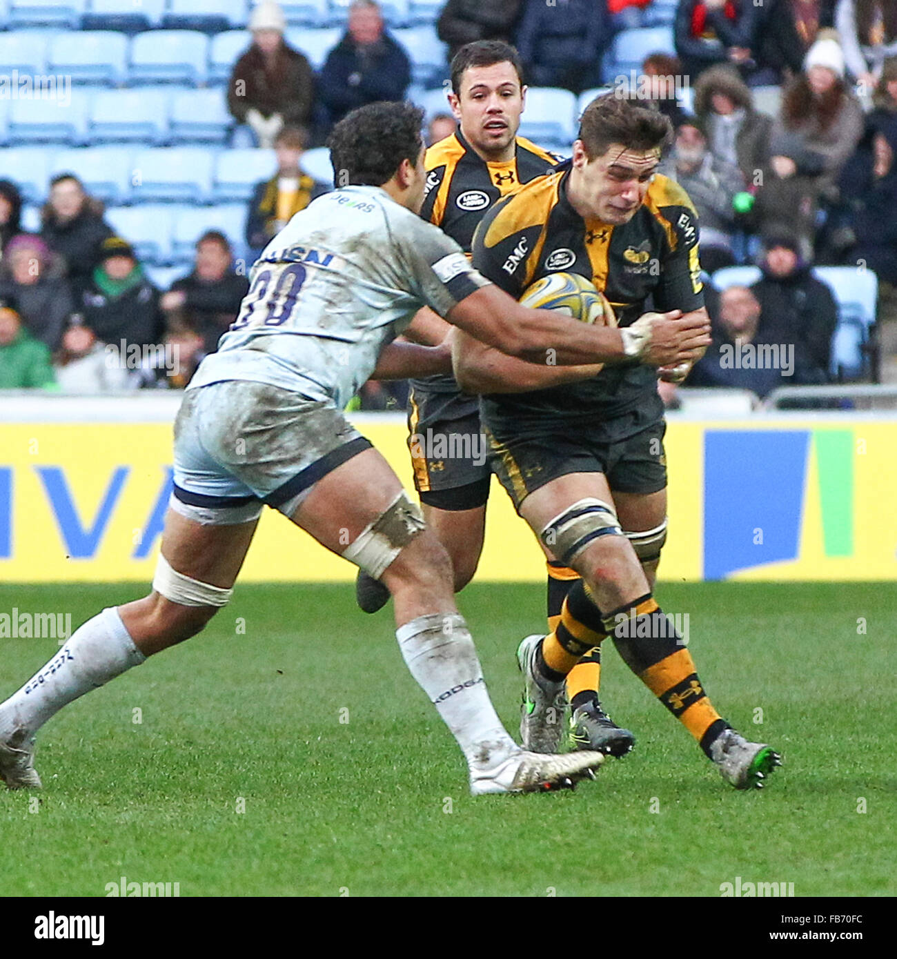 Ricoh Arena, Coventry, UK. 10th Jan, 2016. Aviva Premiership. Wasps ...