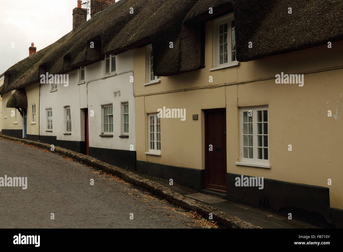Row of thatched cottages,Tolpuddle,Dorset,UK Stock Photo - Alamy