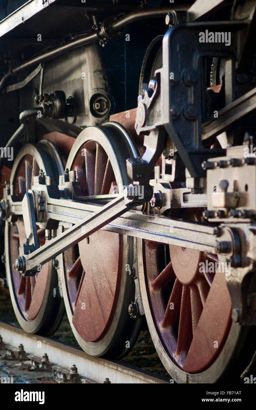 Steam locomotive wheels Stock Photo - Alamy