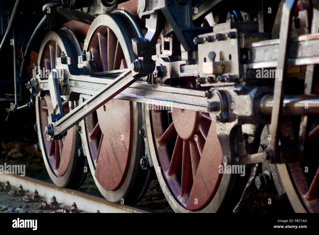 Steam locomotive wheels Stock Photo - Alamy
