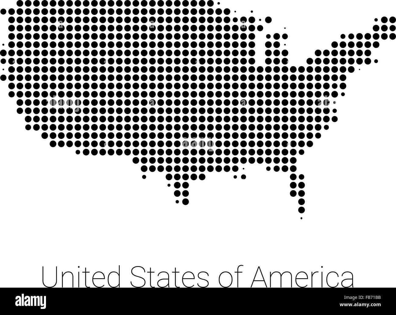 USA Map vector black dotted design Stock Vector Image & Art - Alamy