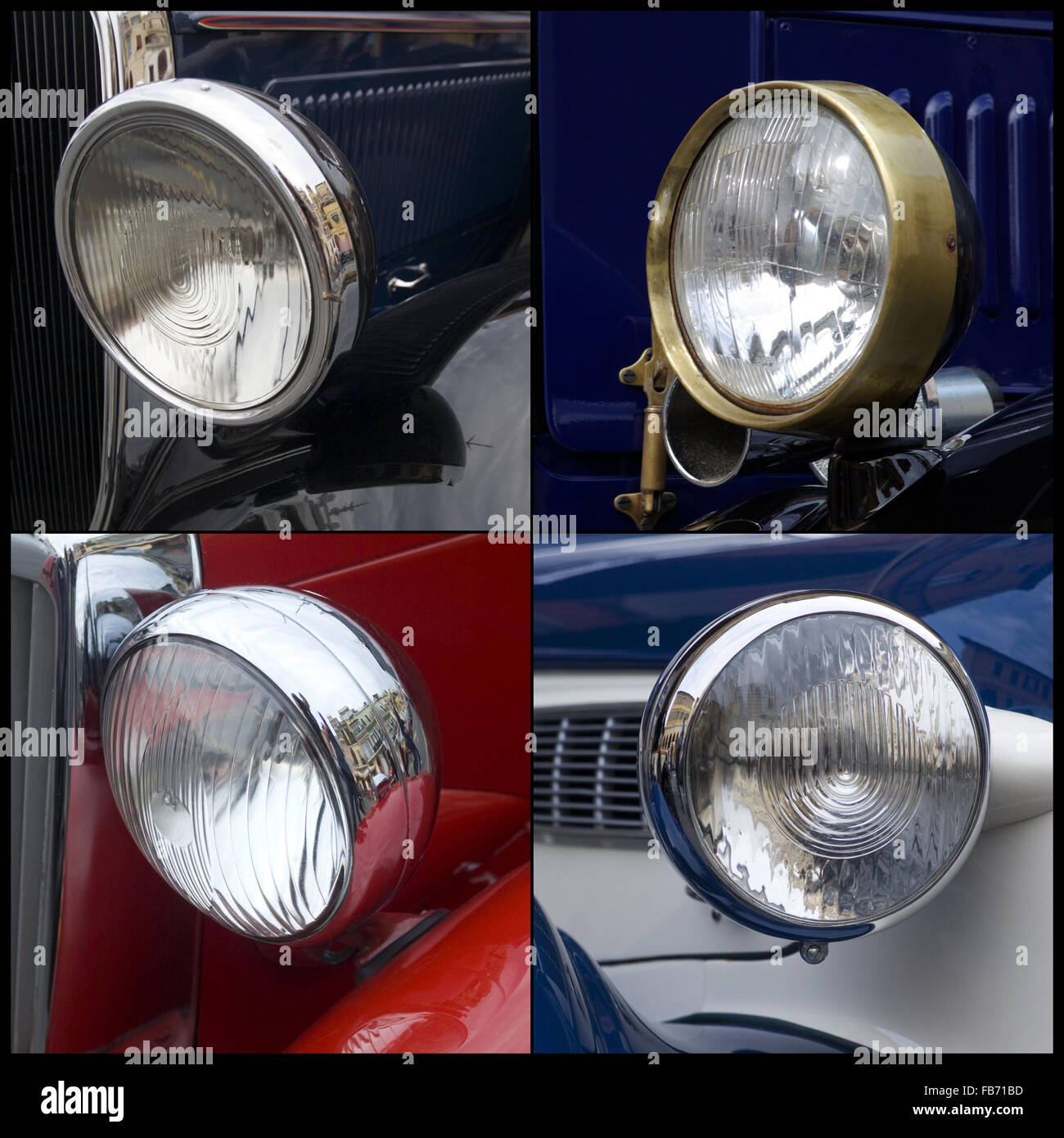 Old timer, headlights Stock Photo - Alamy