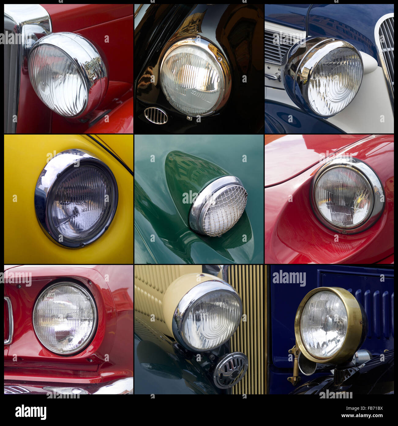 Old timer, headlights Stock Photo - Alamy