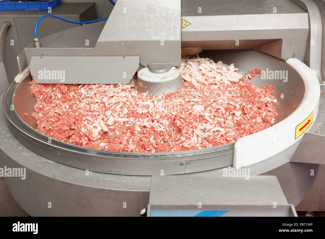 minced meat in big factory bowl Stock Photo - Alamy