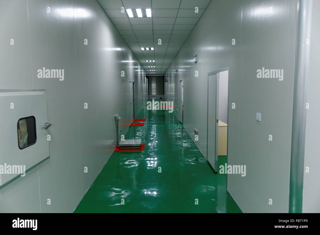 Food factory clean corridor Stock Photo - Alamy