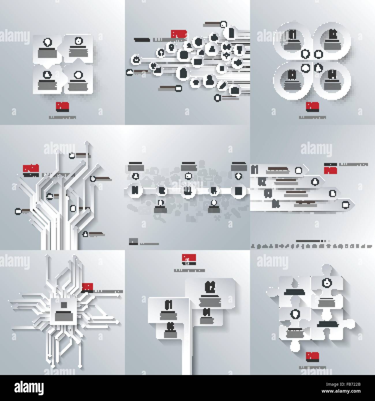 Set with infographics. Data and information visualization. Template ...