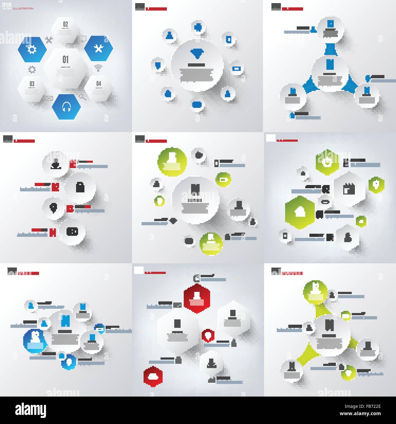 Set with infographics. Data and information visualization. Template ...