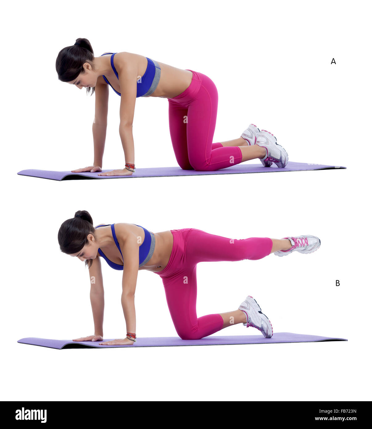 Lateral step down exercise Cut Out Stock Images & Pictures - Alamy