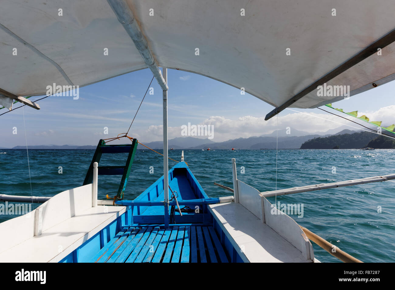 View from a boat on the sea horizon Stock Photo - Alamy