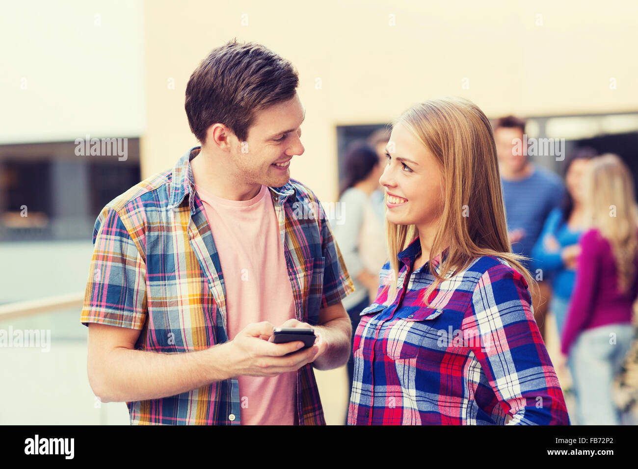 group of smiling students outdoors Stock Photo - Alamy