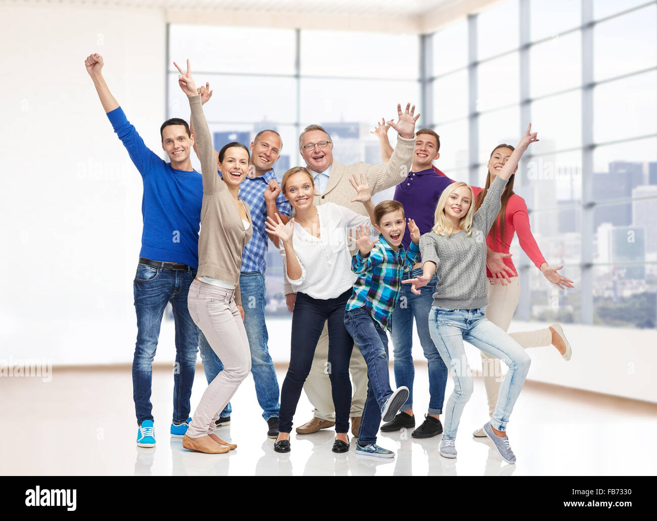 group of smiling people having fun Stock Photo - Alamy