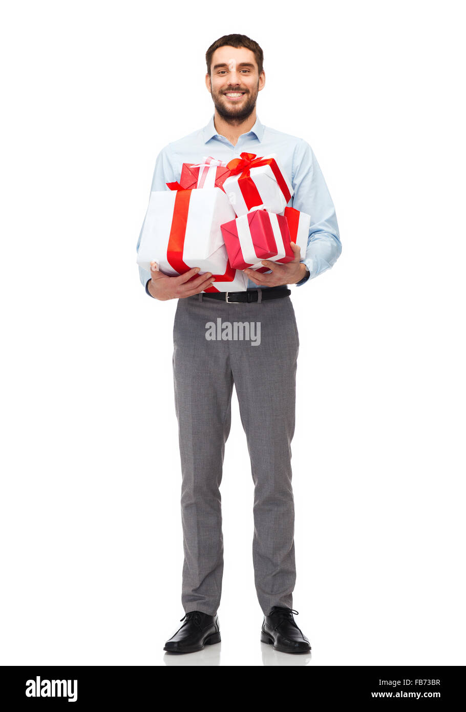 Happy holidays celebration man Cut Out Stock Images & Pictures - Alamy