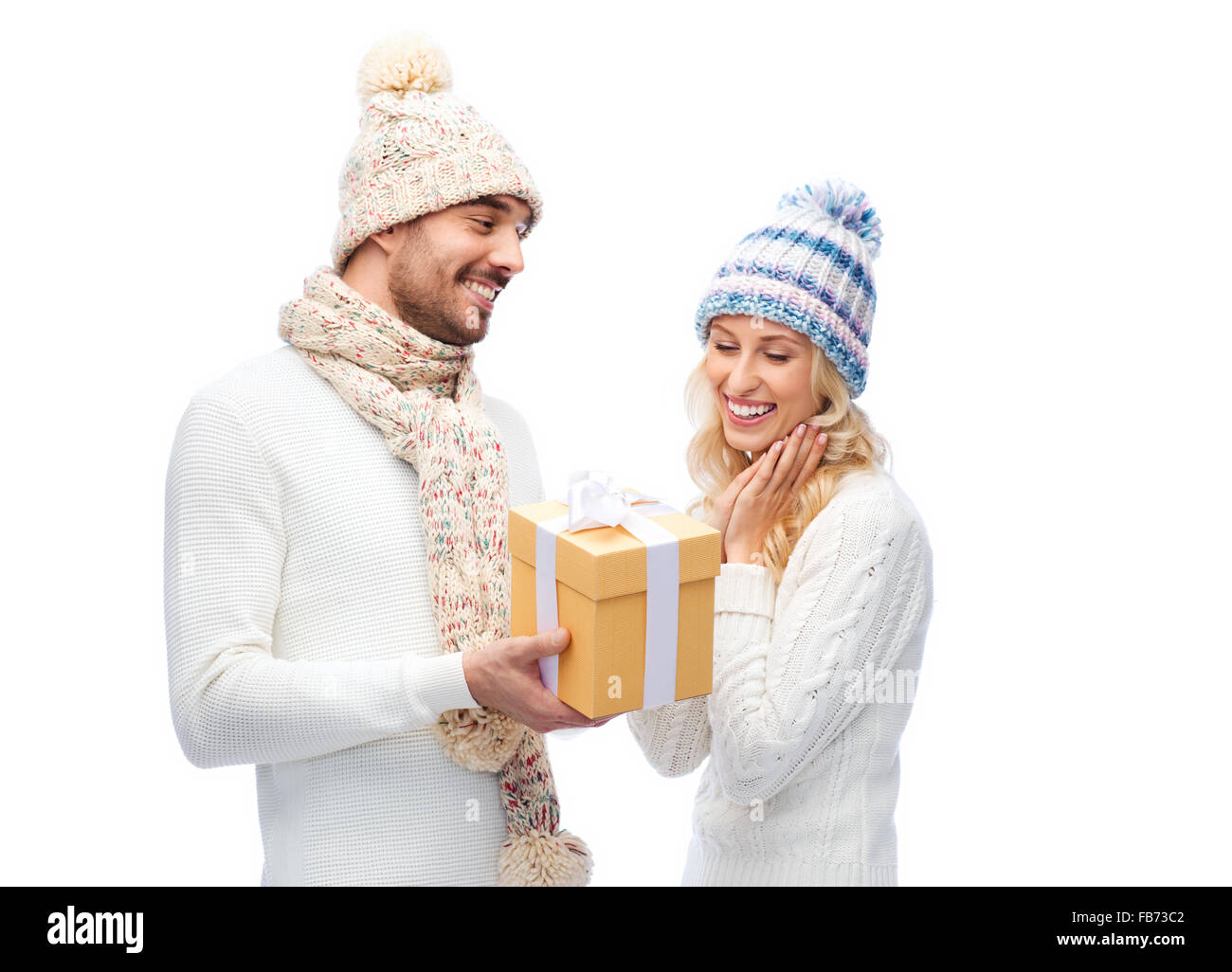 Woman man surprised Cut Out Stock Images & Pictures - Alamy