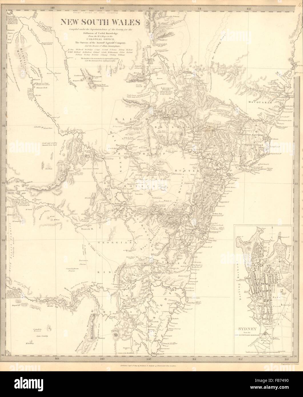 Colonial sydney map hi-res stock photography and images - Alamy