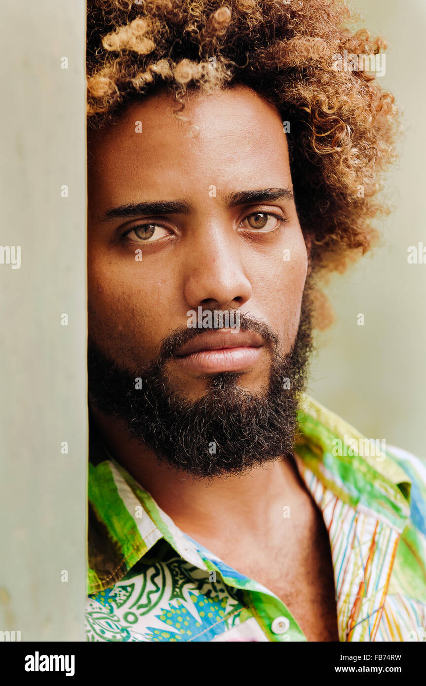 a portrait of a young Cuban man in Havana Stock Photo - Alamy