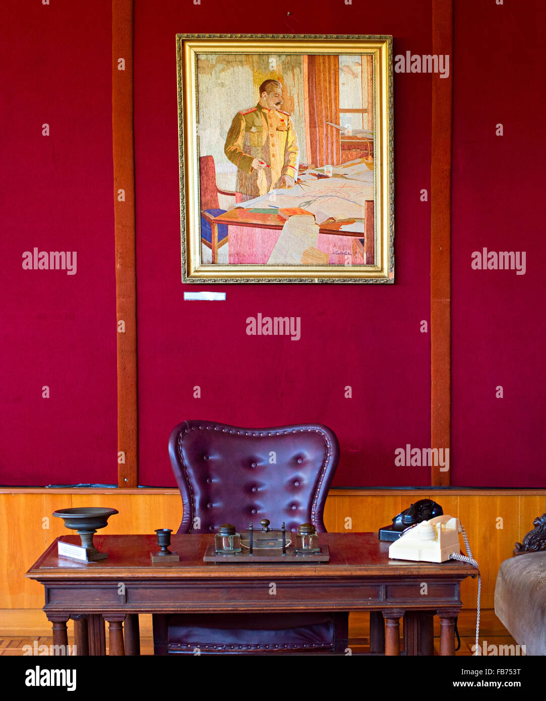 Interior of Stalin cabinet at the Museum of Joseph Stalin in Gori Stock ...