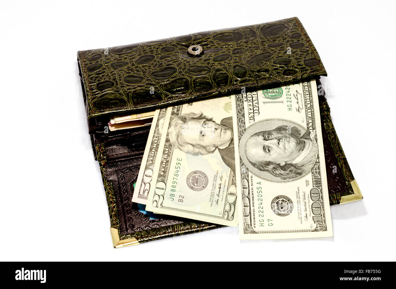 money in a purse Stock Photo - Alamy