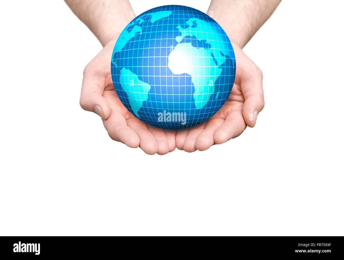 Hand holding world globe hands hi-res stock photography and images - Alamy