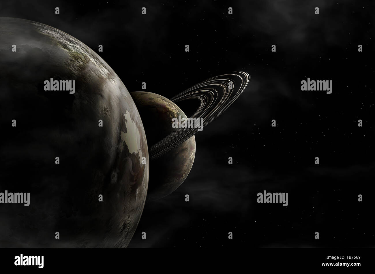 planet with rings Stock Photo - Alamy