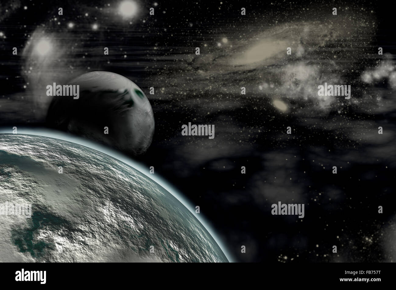 Space planets background hi-res stock photography and images - Alamy