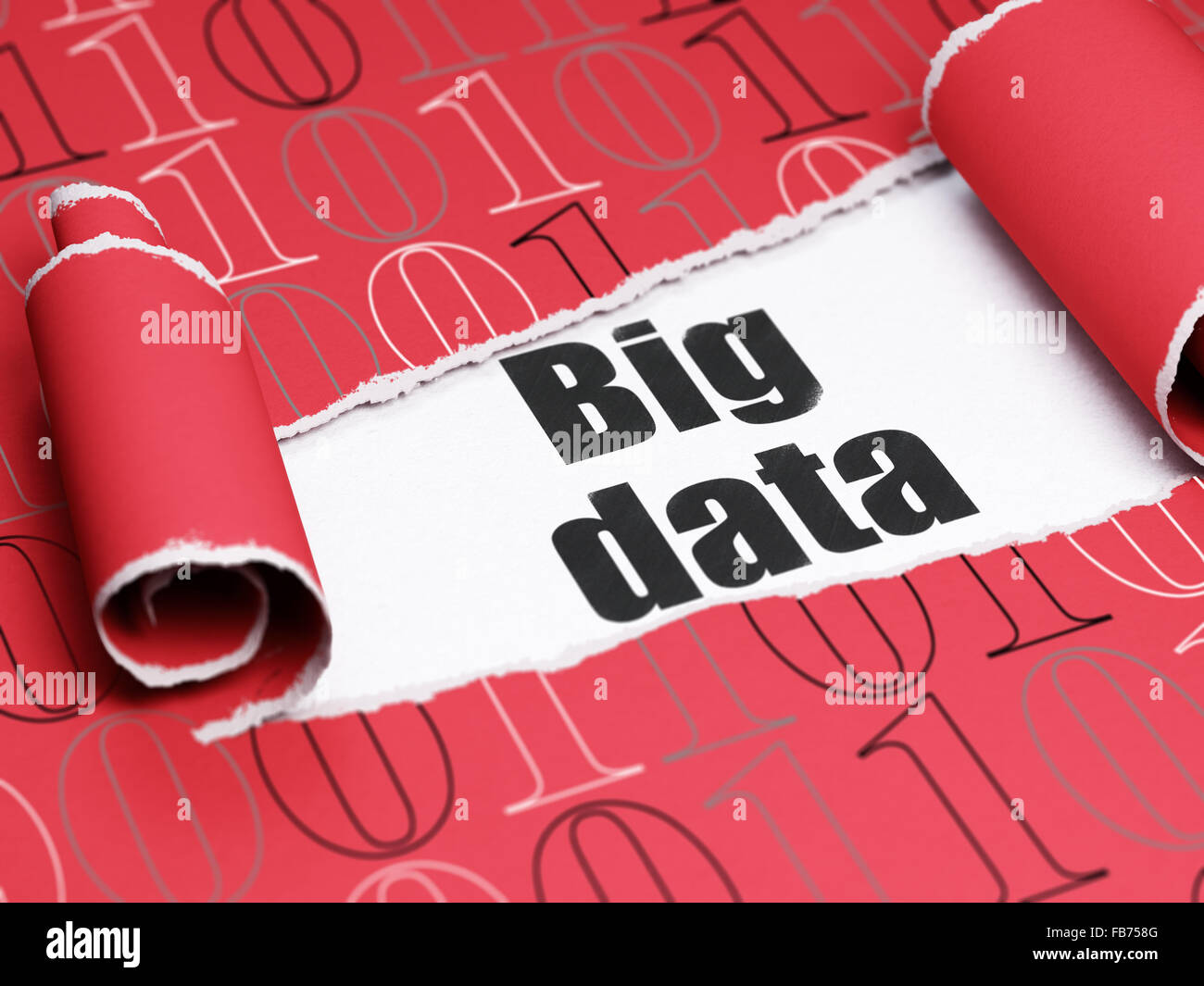 Data concept: black text Big Data under the piece of torn paper Stock ...