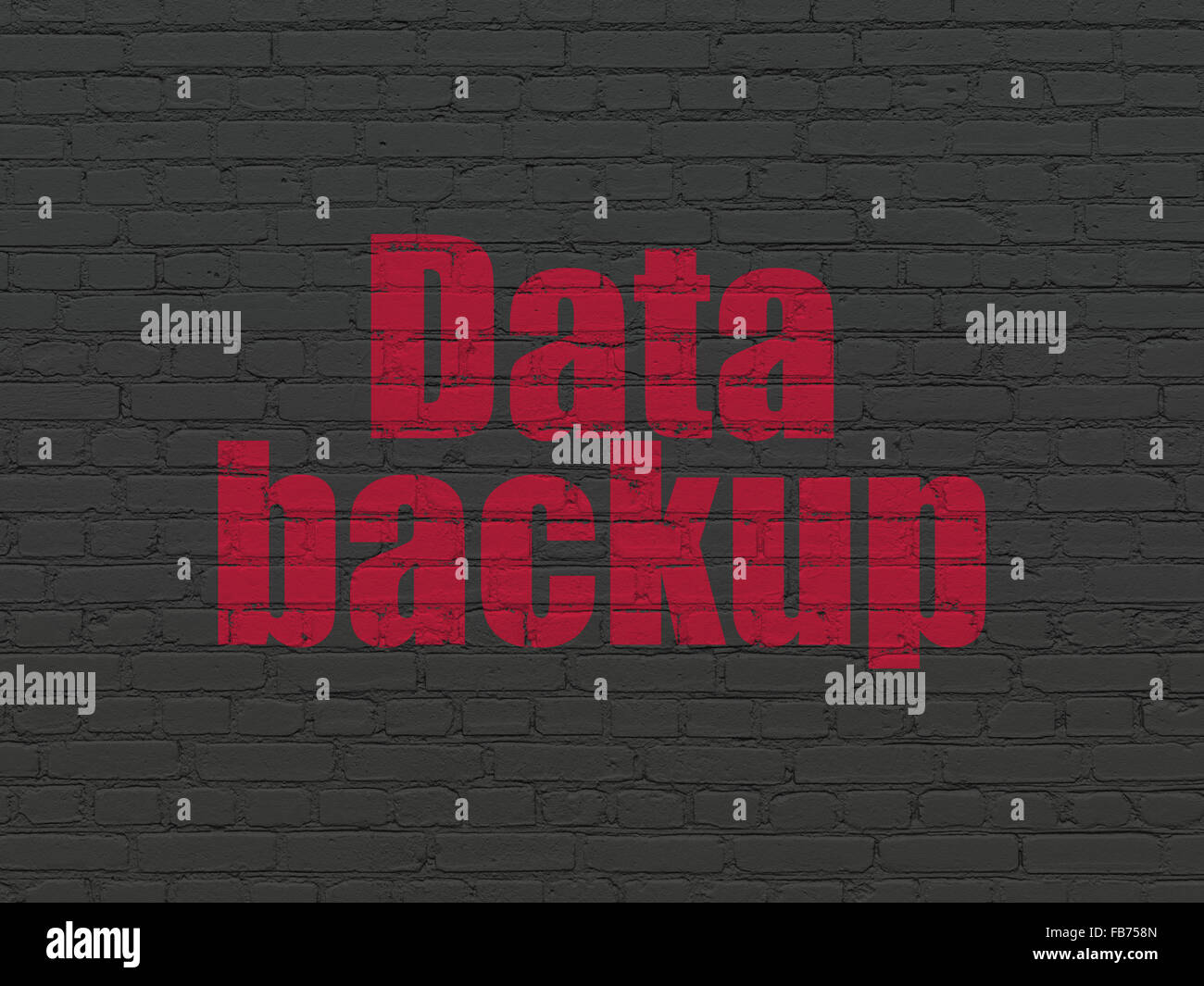 Information concept: Data Backup on wall background Stock Photo - Alamy