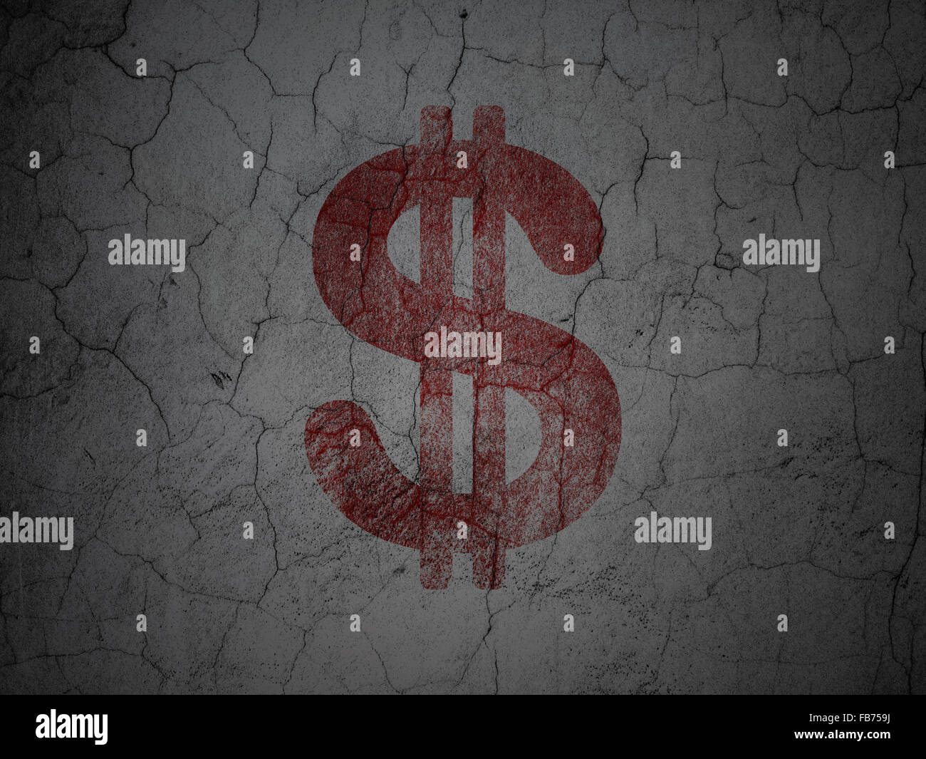 Currency concept: Dollar on grunge wall background Stock Photo - Alamy