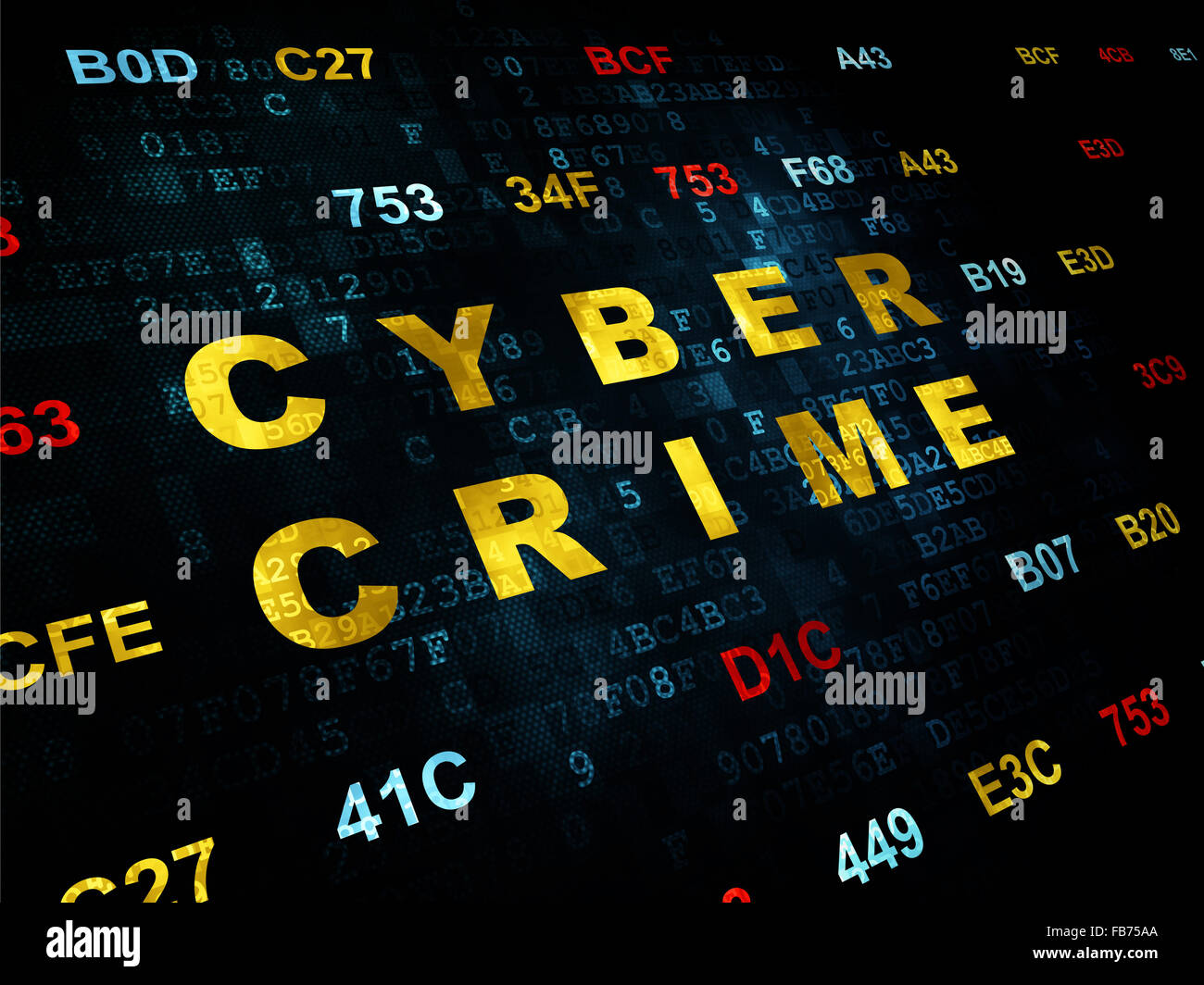 Security concept: Cyber Crime on Digital background Stock Photo - Alamy