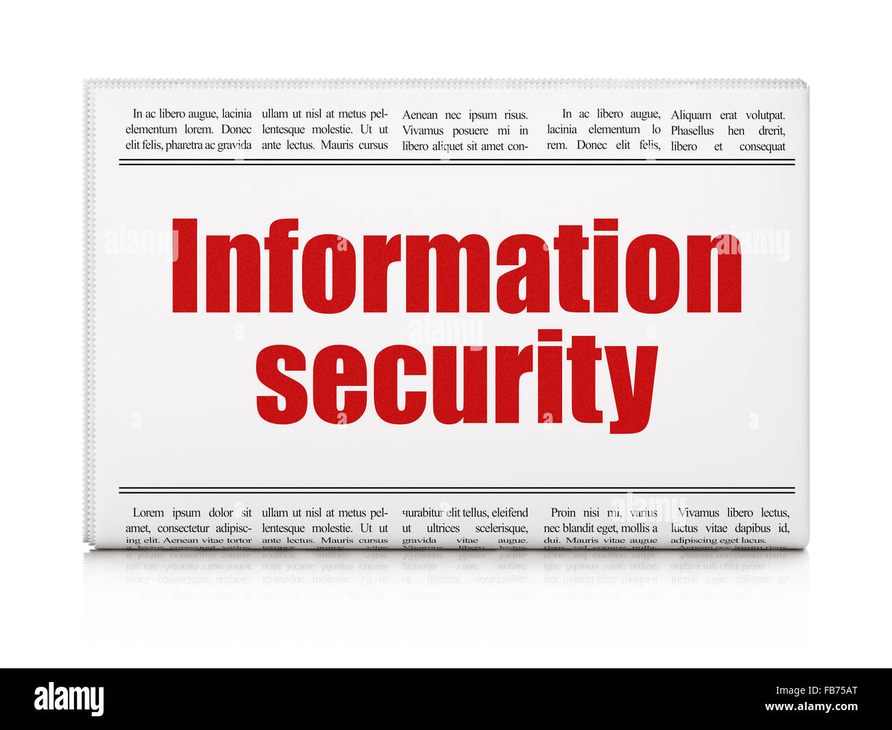 Safety concept: newspaper headline Information Security Stock Photo - Alamy