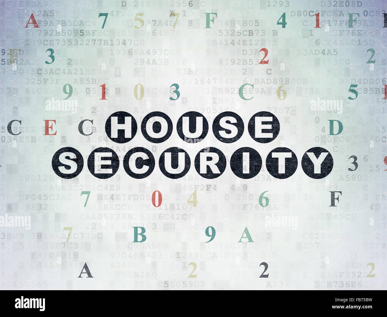 Privacy concept: House Security on Digital Paper background Stock Photo ...