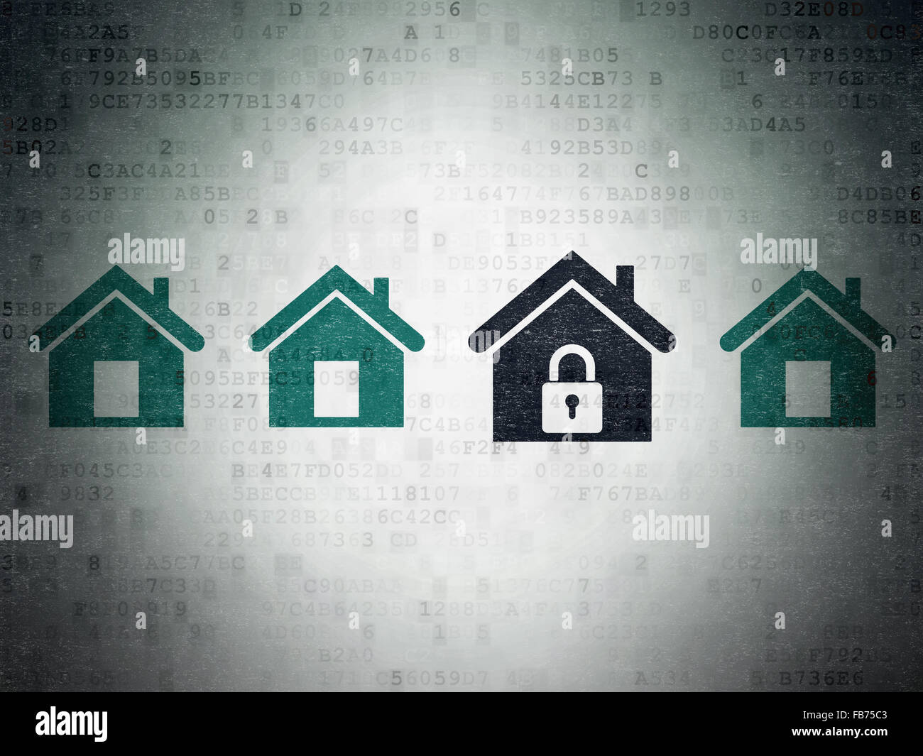 Privacy concept: home icon on Digital Paper background Stock Photo - Alamy