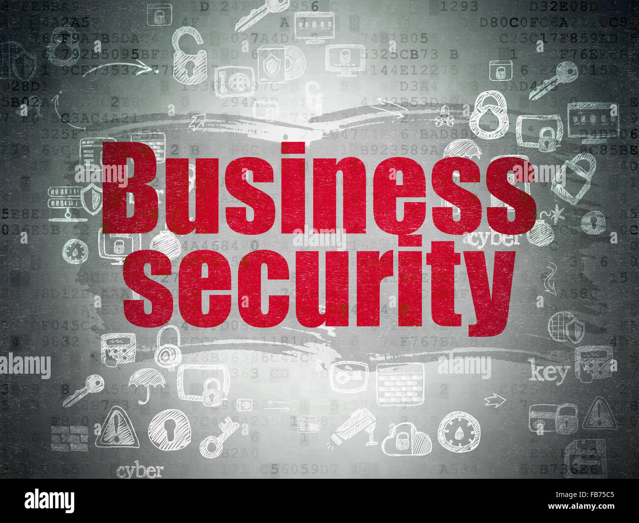 Safety concept: Business Security on Digital Paper background Stock ...