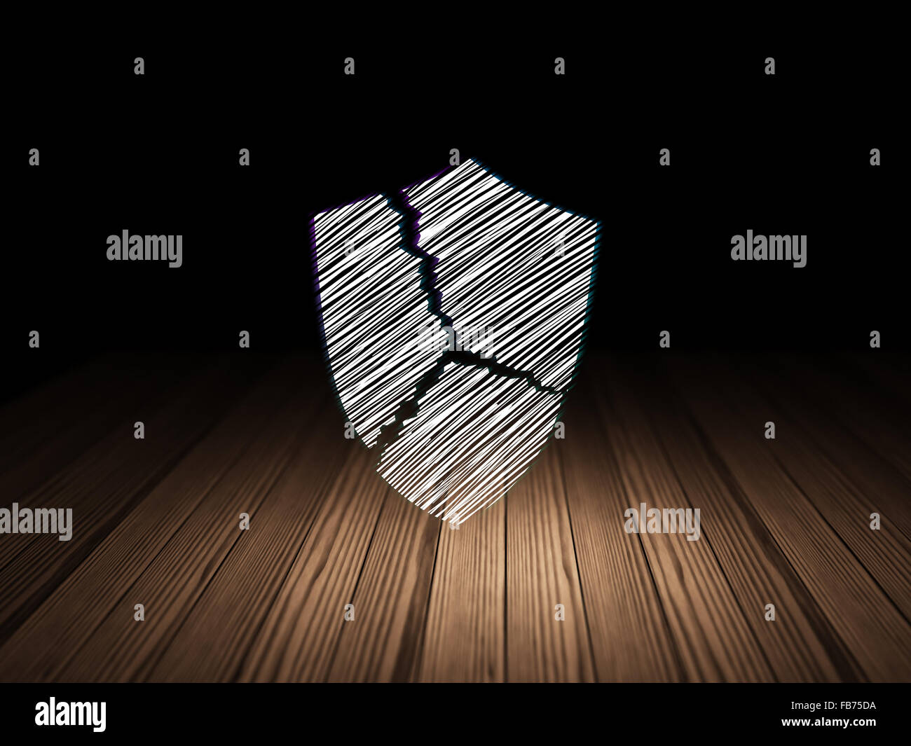 Privacy concept broken shield hi-res stock photography and images - Alamy