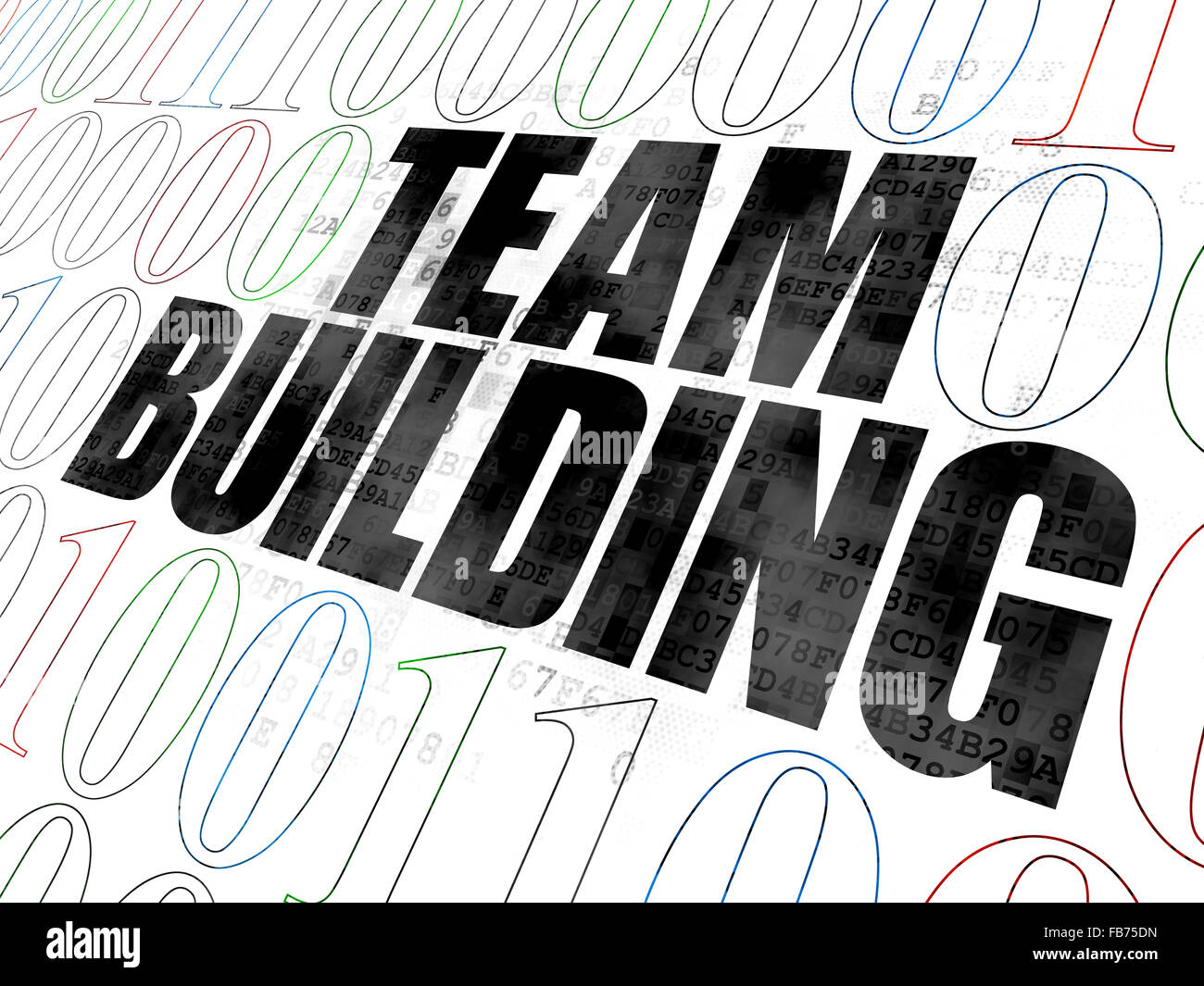 Finance concept: Team Building on Digital background Stock Photo - Alamy